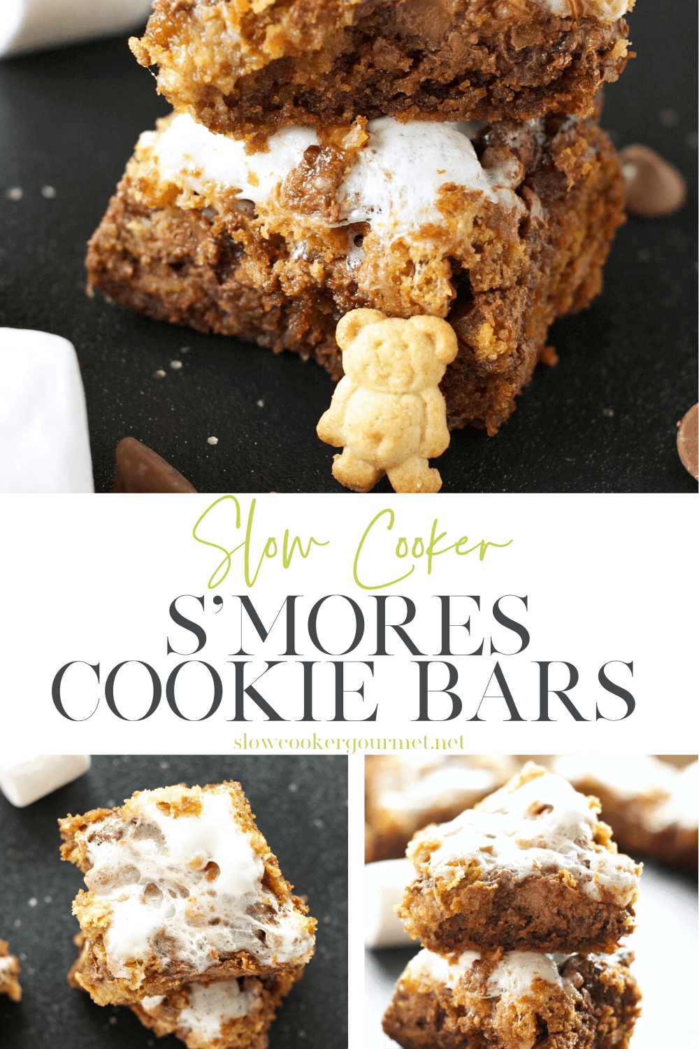 Slow Cooker S'mores Cookie Bars - Slow Cooker Gourmet
