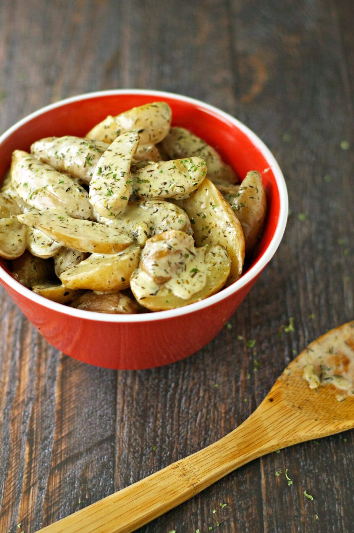 Slow Cooker Creamy Herbed Fingerling Potatoes - Slow Cooker Gourmet