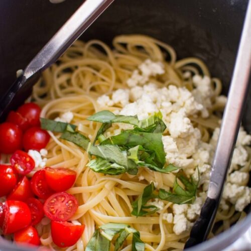 Tomato Basil and Goat Cheese Pasta - Slow Cooker Gourmet