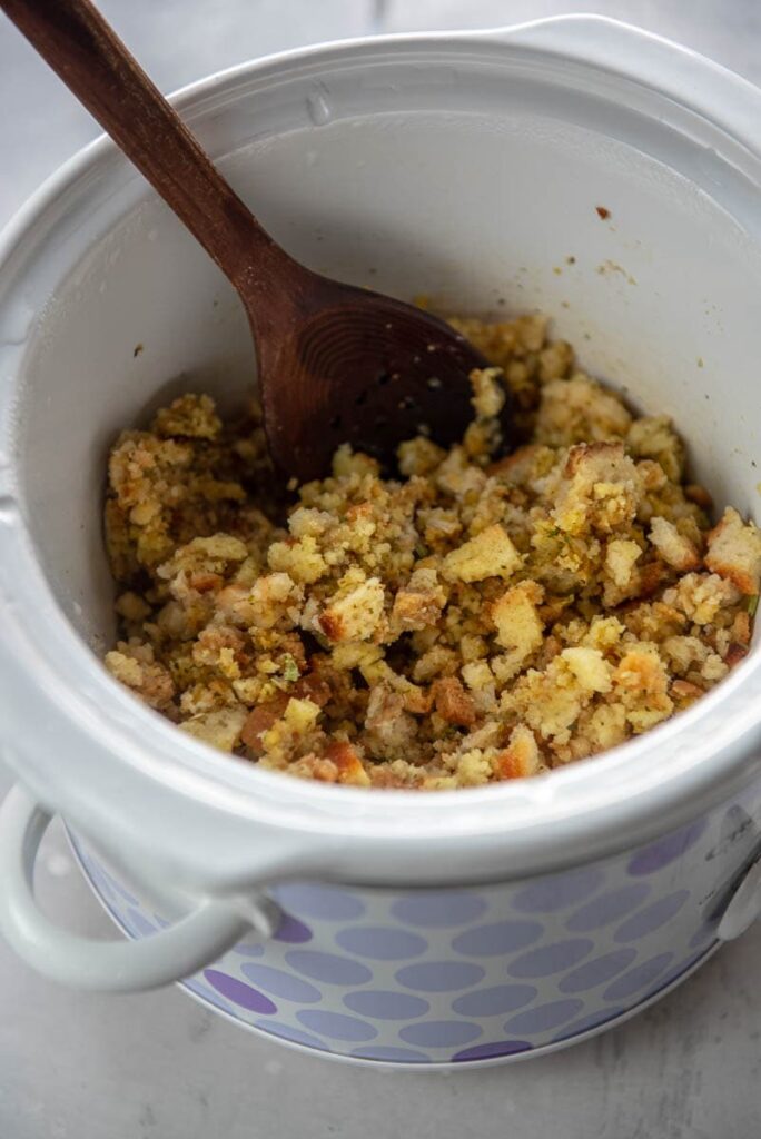 Slow Cooker Stuffing {From a Box} - Slow Cooker Gourmet