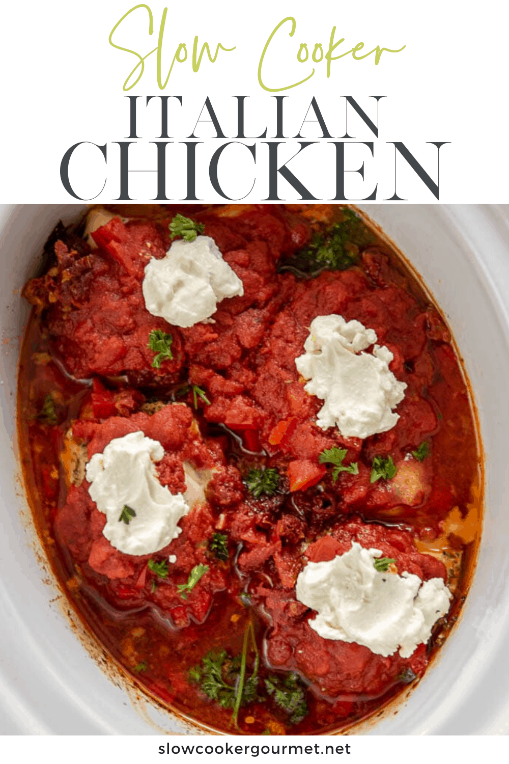 Slow Cooker Italian Chicken - Slow Cooker Gourmet