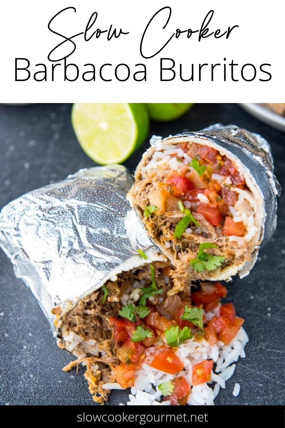 Slow Cooker Barbacoa Burritos - Slow Cooker Gourmet