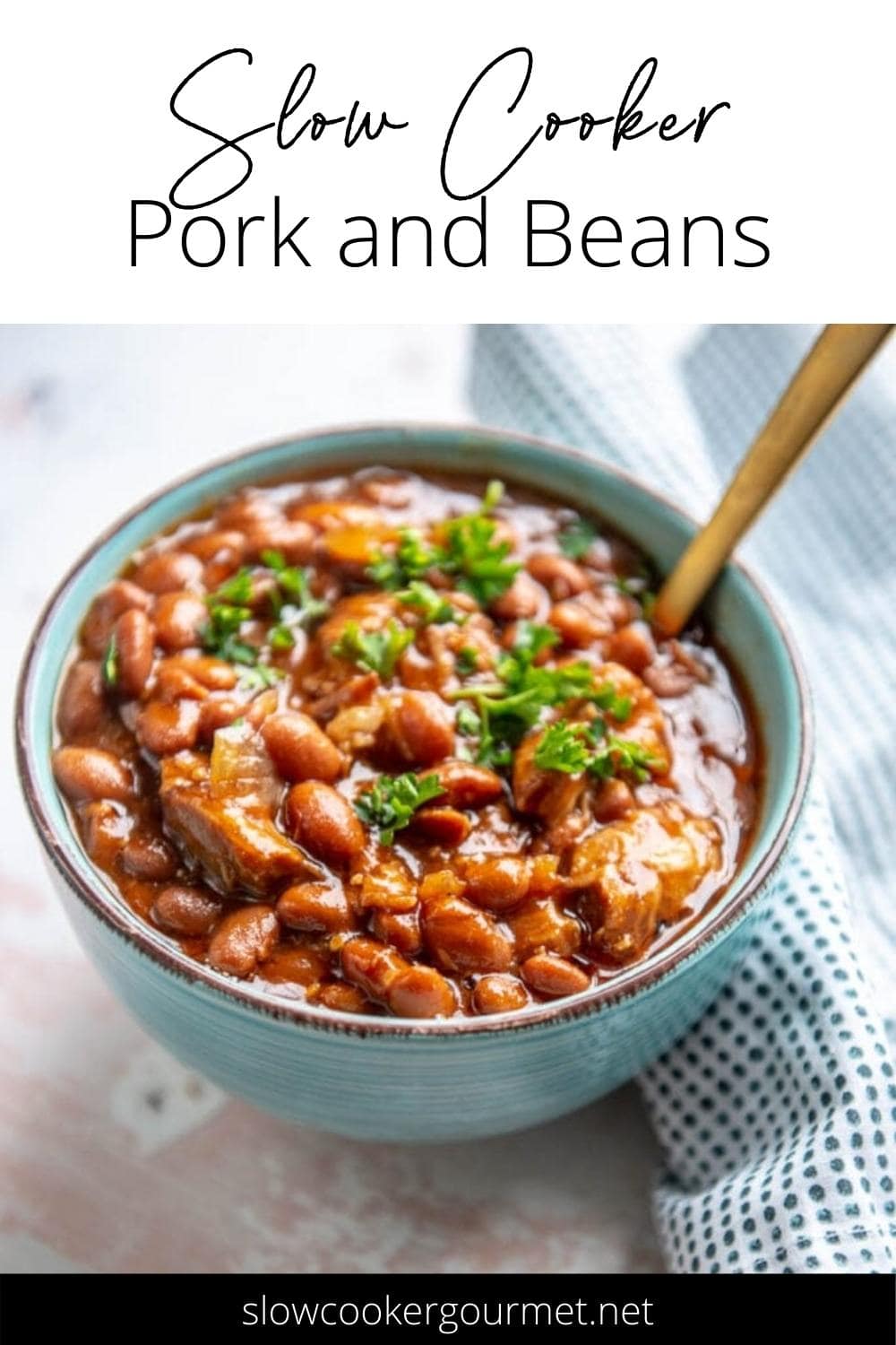 Slow Cooker Pork and Beans - Slow Cooker Gourmet