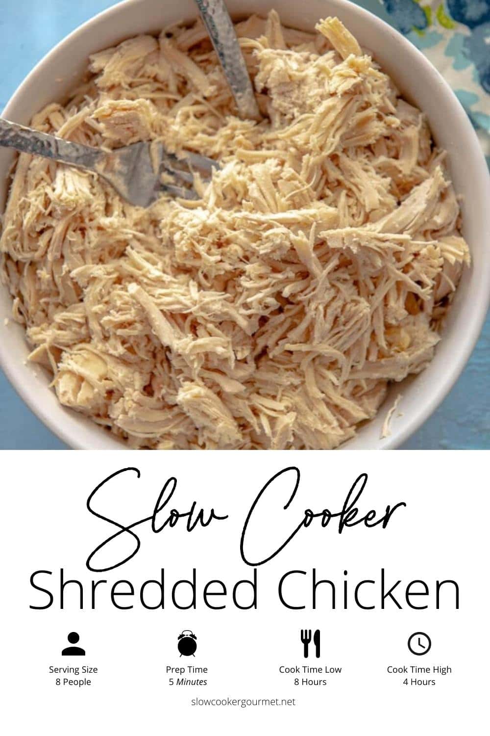 Slow Cooker Shredded Chicken - Slow Cooker Gourmet