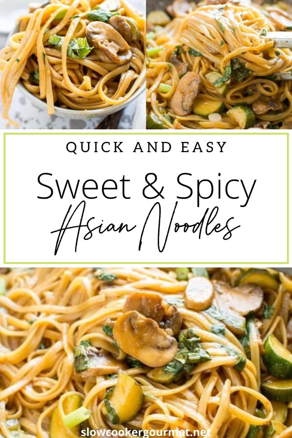 Sweet and Spicy Asian Noodles - Slow Cooker Gourmet