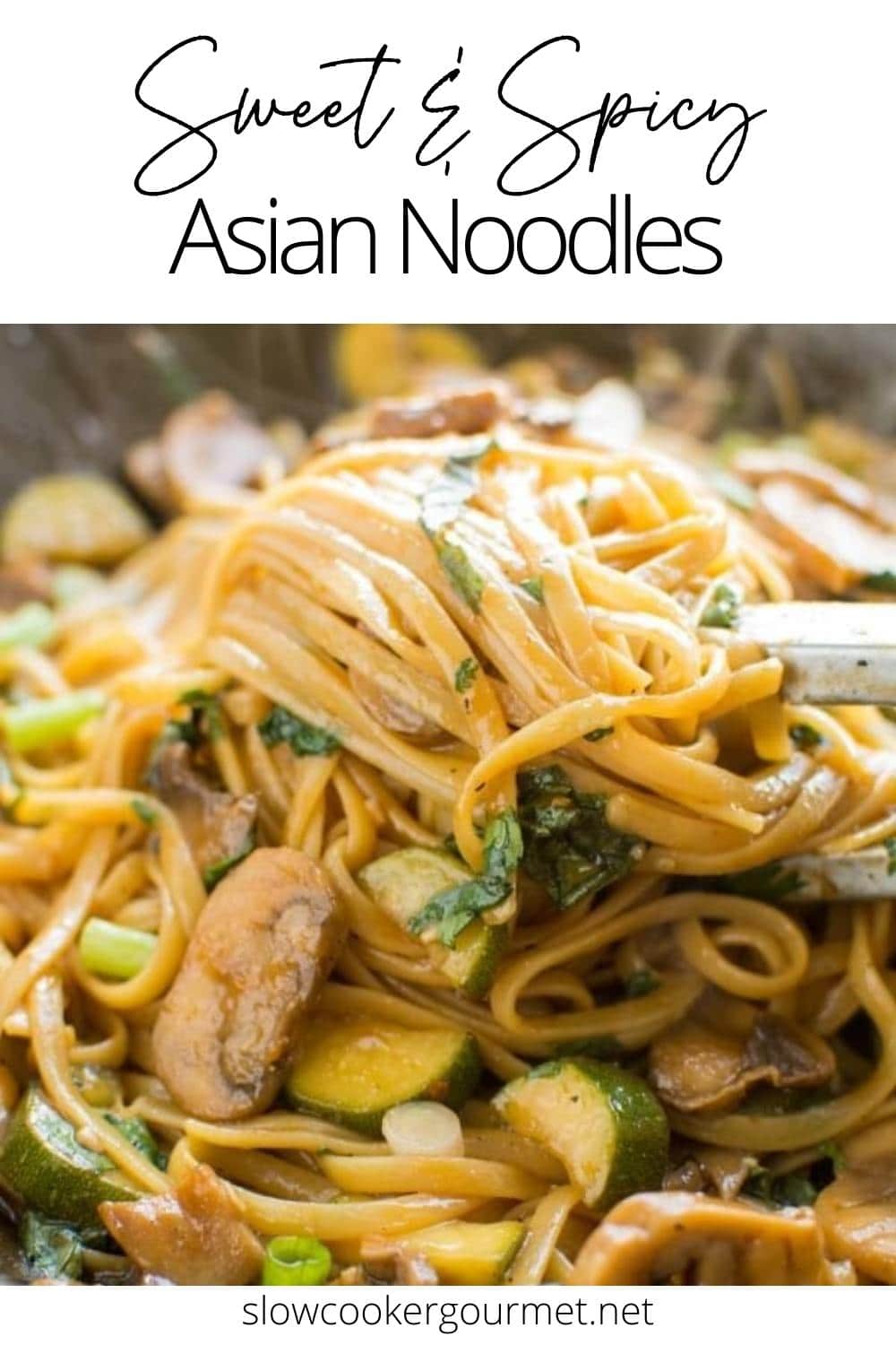 Sweet and Spicy Asian Noodles - Slow Cooker Gourmet