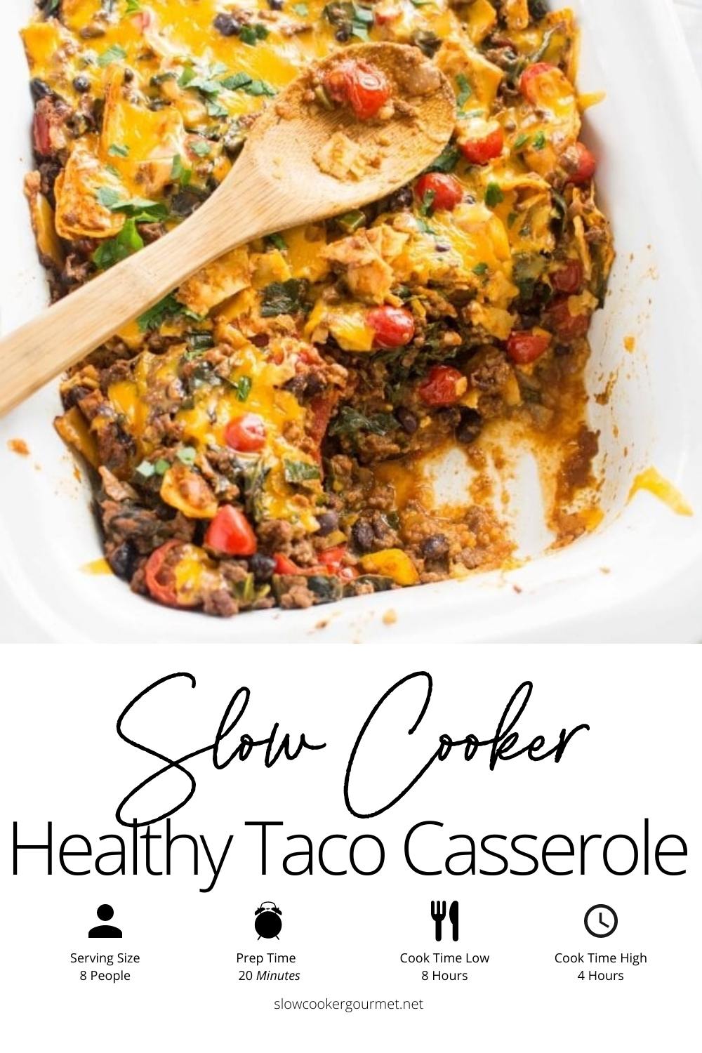 Slow Cooker Healthy Taco Casserole - Slow Cooker Gourmet