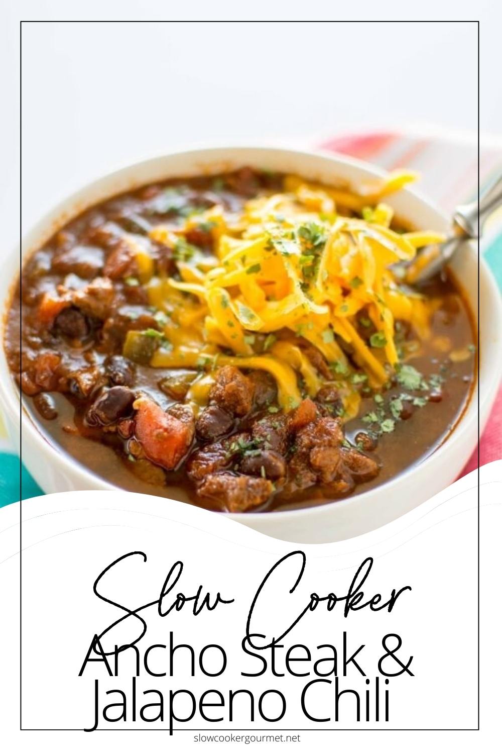 Slow Cooker Ancho Steak & Jalapeño Chili - Slow Cooker Gourmet