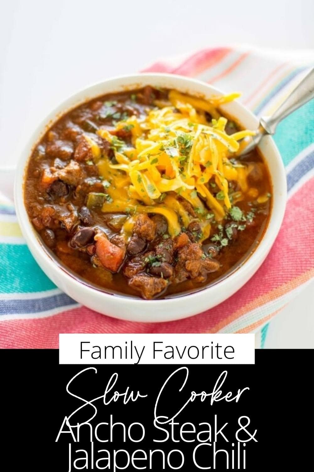 Slow Cooker Ancho Steak & Jalapeño Chili - Slow Cooker Gourmet