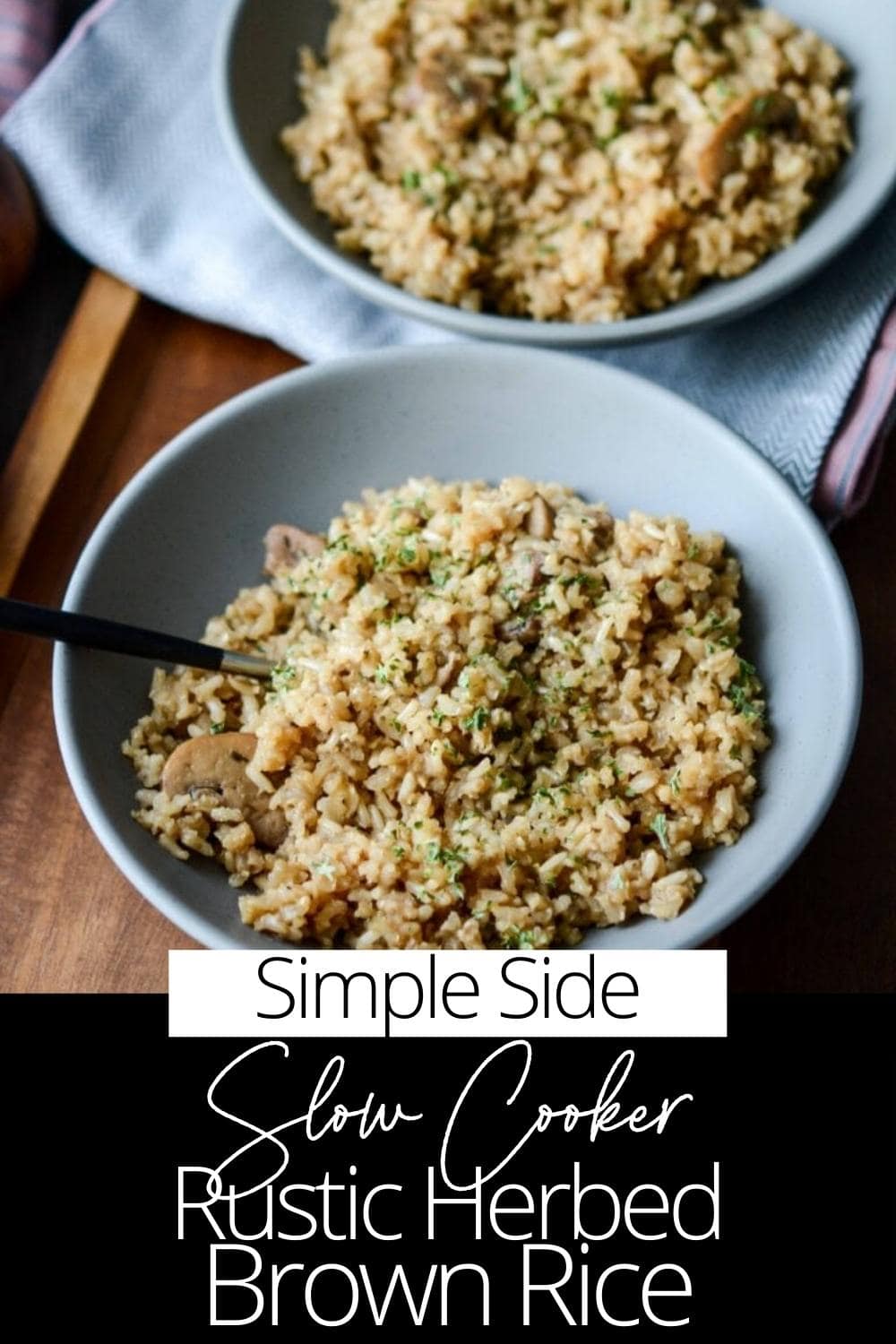 Slow Cooker Rustic Herbed Brown Rice - Slow Cooker Gourmet
