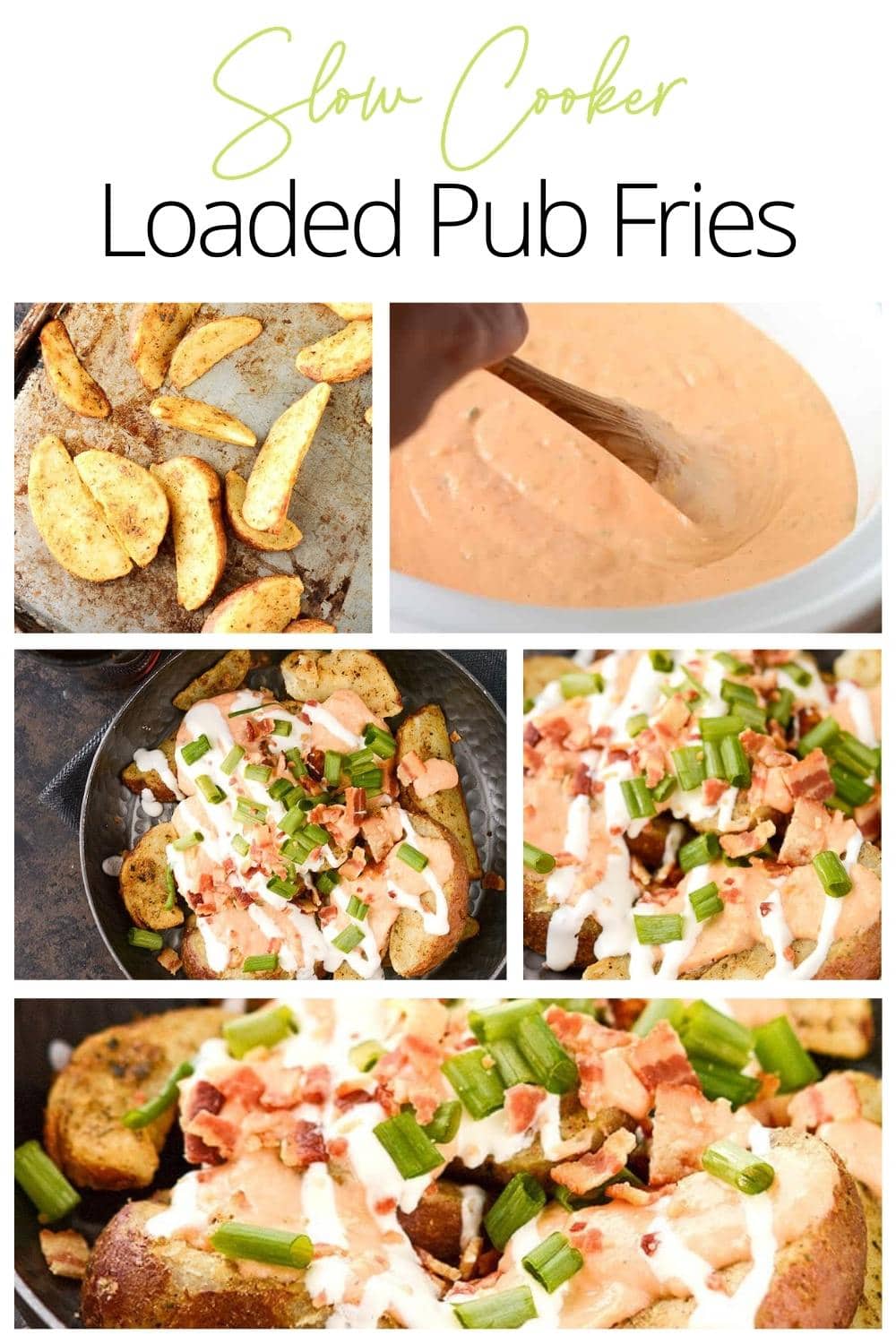 Slow Cooker Loaded Pub Fries - Slow Cooker Gourmet