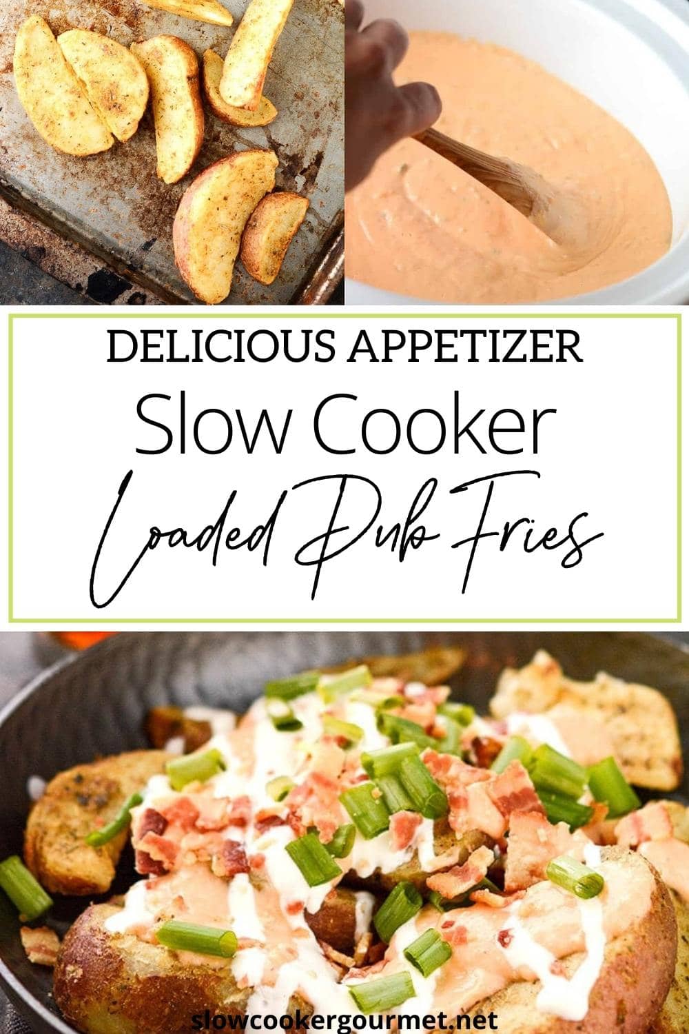 Slow Cooker Loaded Pub Fries - Slow Cooker Gourmet