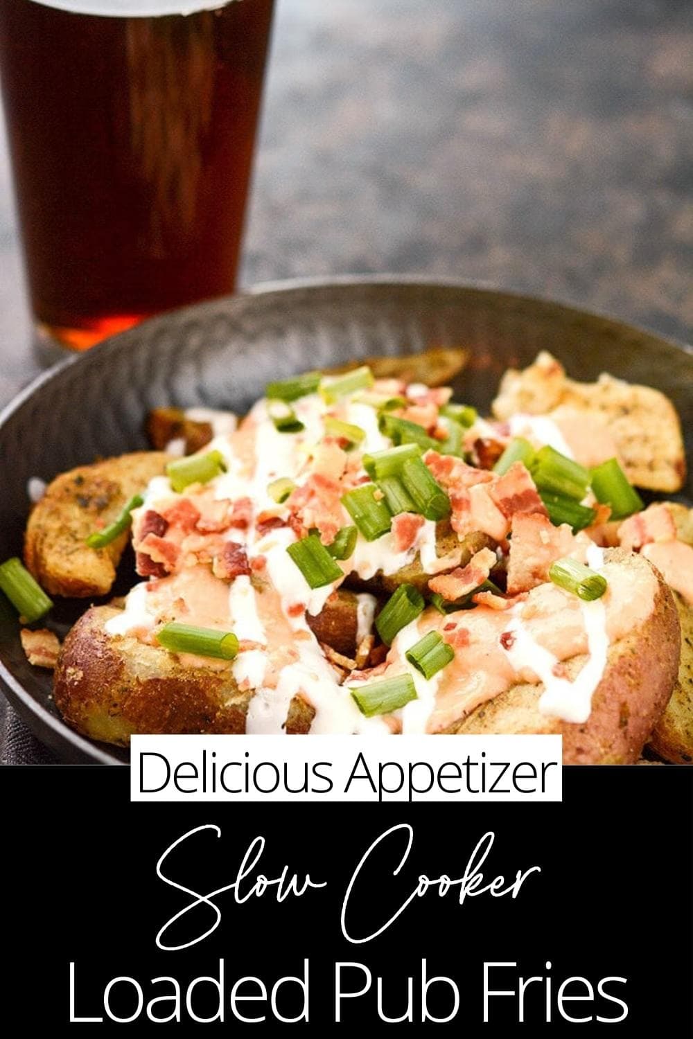 Slow Cooker Loaded Pub Fries - Slow Cooker Gourmet