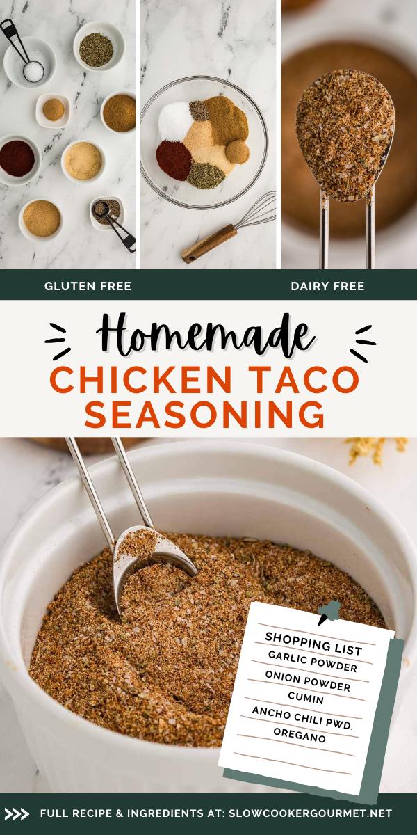 Homemade Chicken Taco Seasoning - Slow Cooker Gourmet
