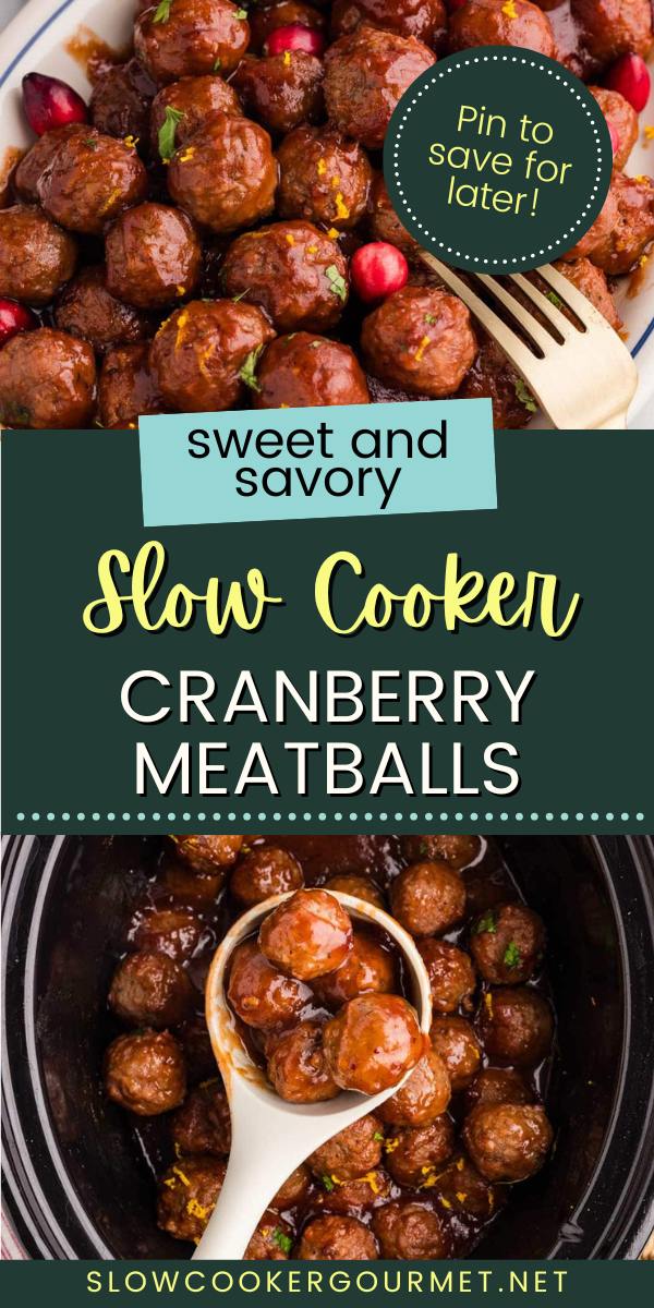 Slow Cooker Cranberry Meatballs - Slow Cooker Gourmet
