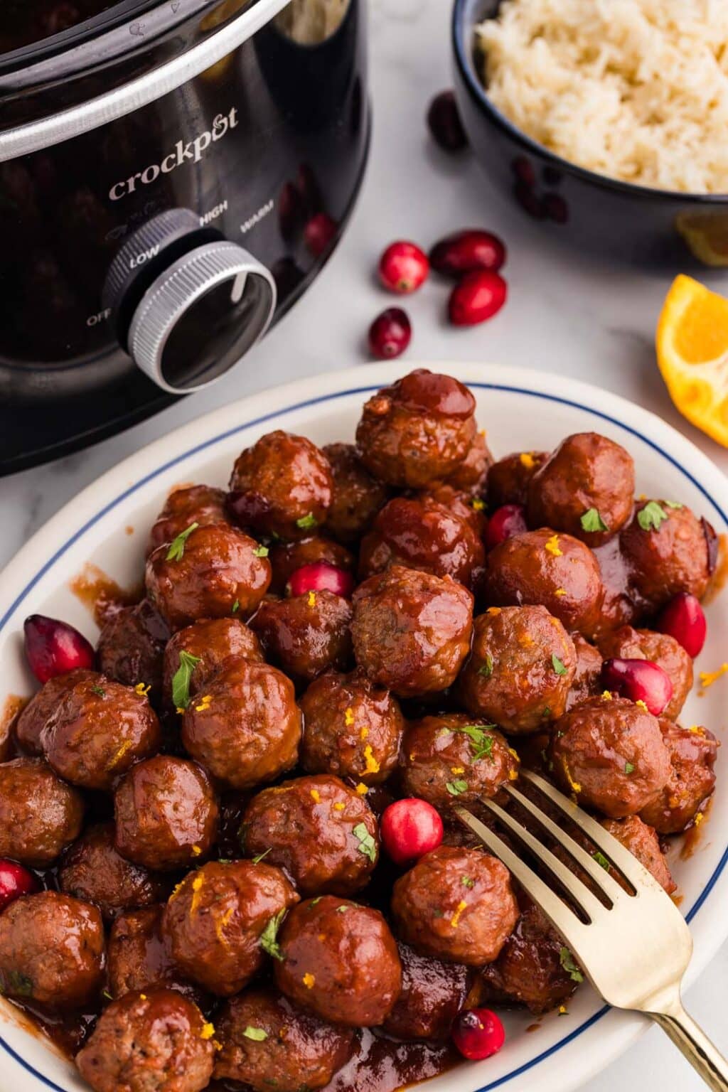 Slow Cooker Cranberry Meatballs - Slow Cooker Gourmet